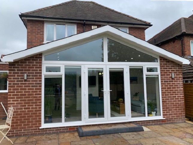 Gable-fronted solid roof extension - Rugby Double Glazing